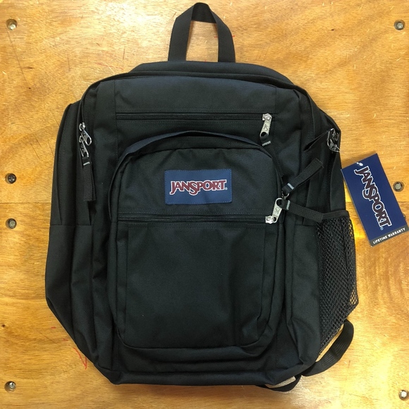 Jansport | Bags | Jansport Big Student Backpack Black Book Bag Tdn7 ...